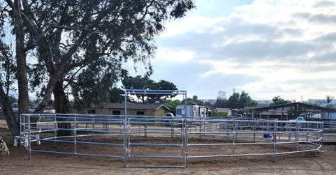 50' Round Pen 4-Rail 1-5/8 W/ 10' Panels - Rarin To Go Corrals in Norco ...