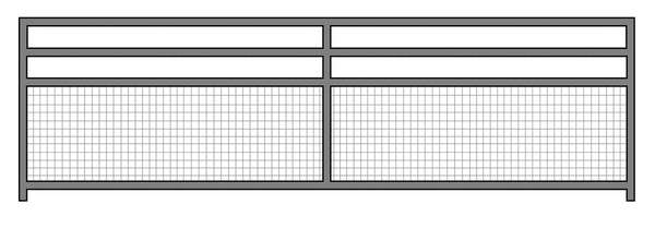 16'W x 5'H 4-Rail 1-7/8 Mare & Foal Corral Panel - Rarin To Go Corrals ...